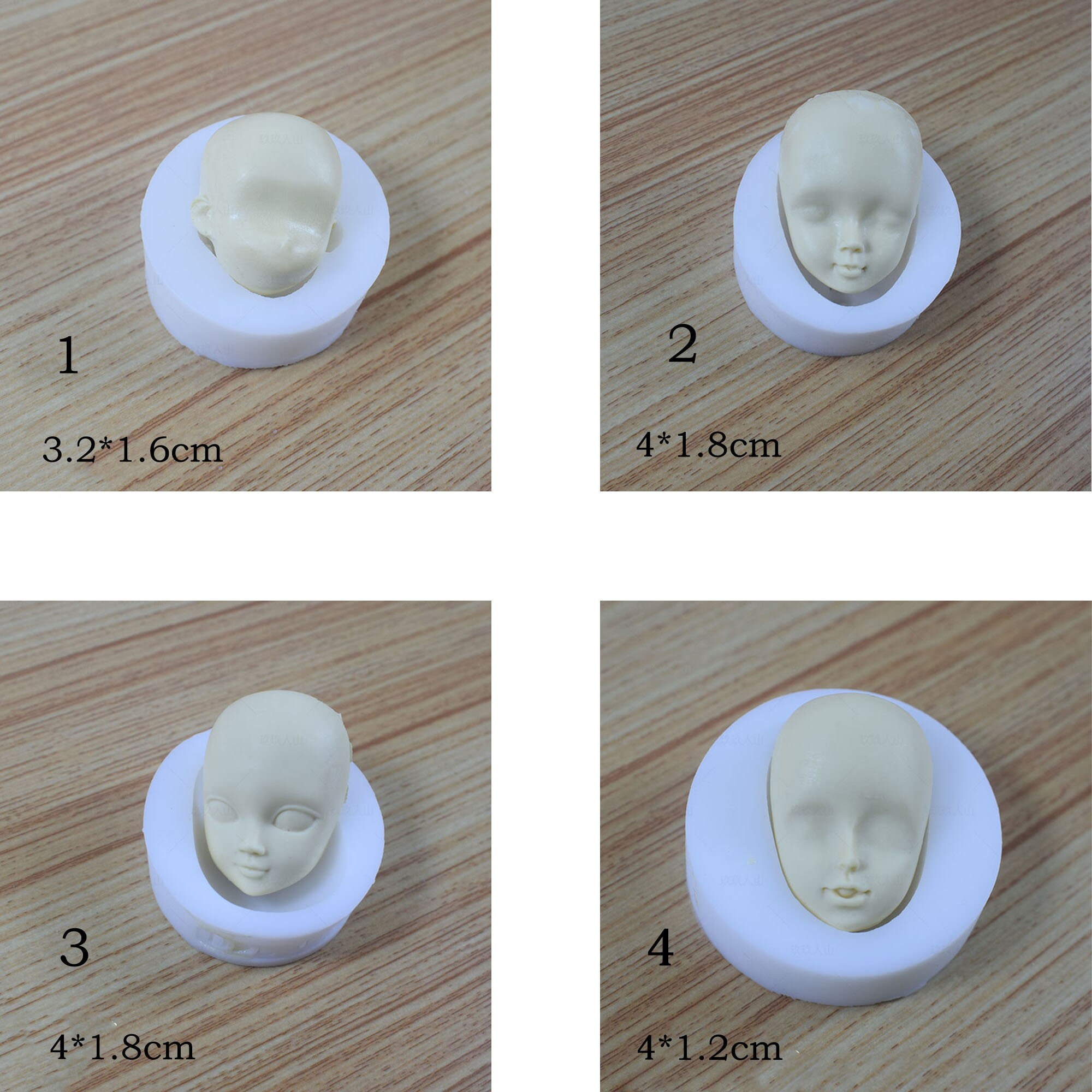 Human Face Silicone Molds, Doll Face Resin Molds, Doll Head Drip Molds ...