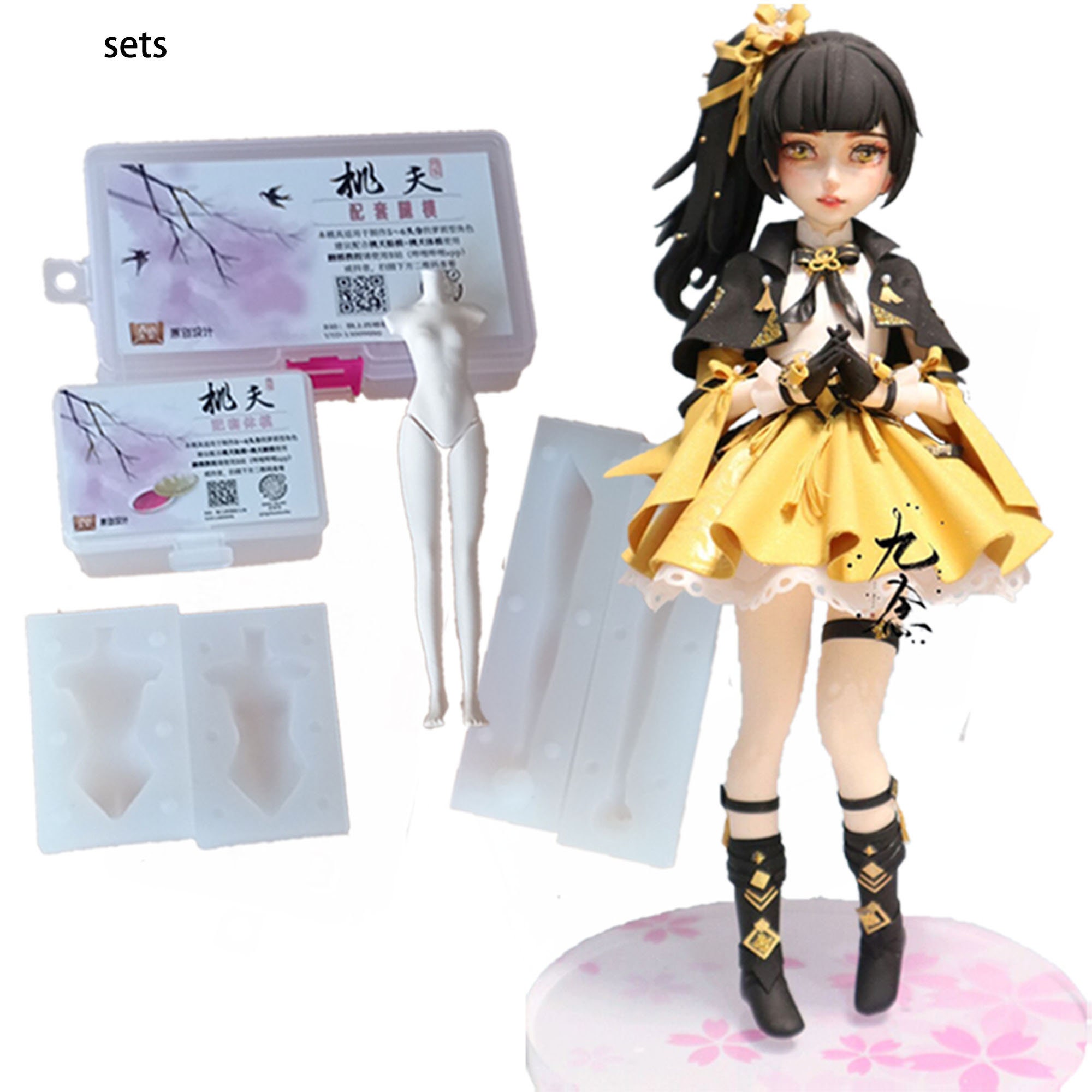 Complete Set of Clay Molds, Body Molds, Leg Molds, Face Molds, Doll ...