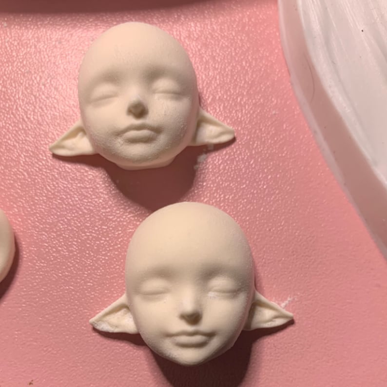Baby Face Mold, Doll Head Mold, Ultra-light Clay Mold, Elf Ear Mold ...