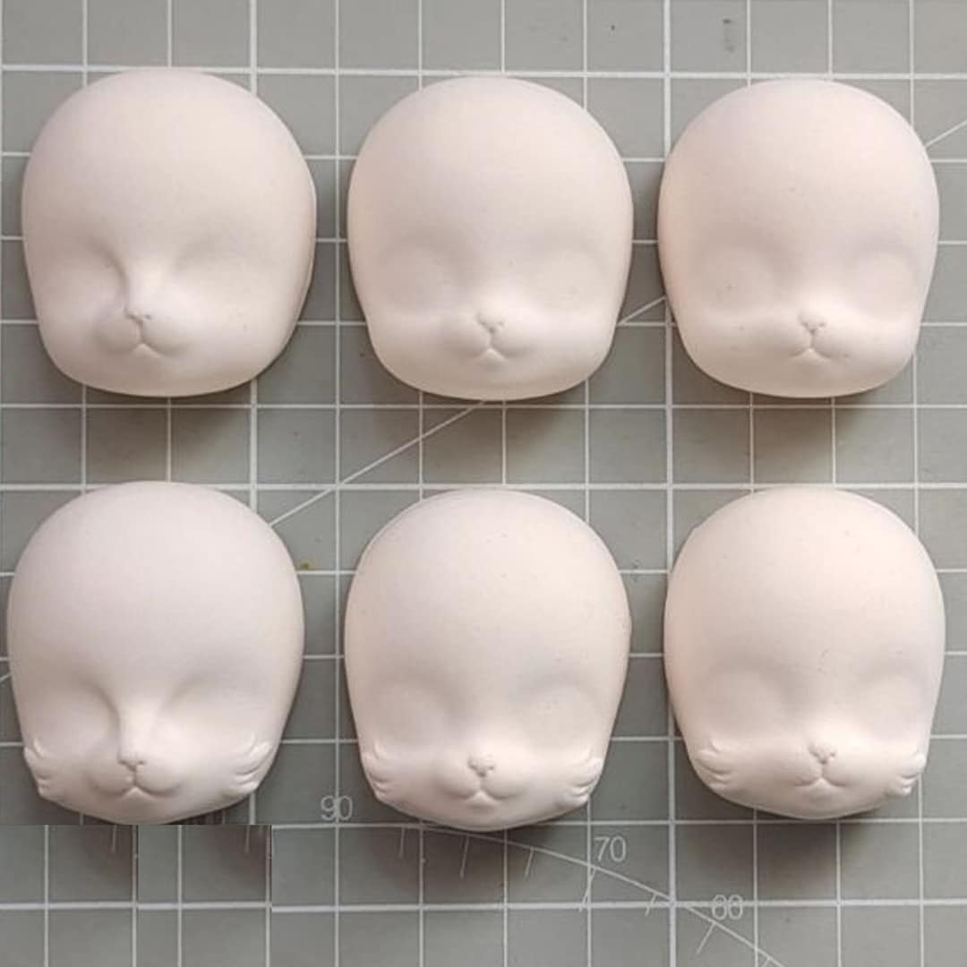 Doll Face Mold, Animal Face Clay Mold, Handmade 4cm Face Mold, Q ...