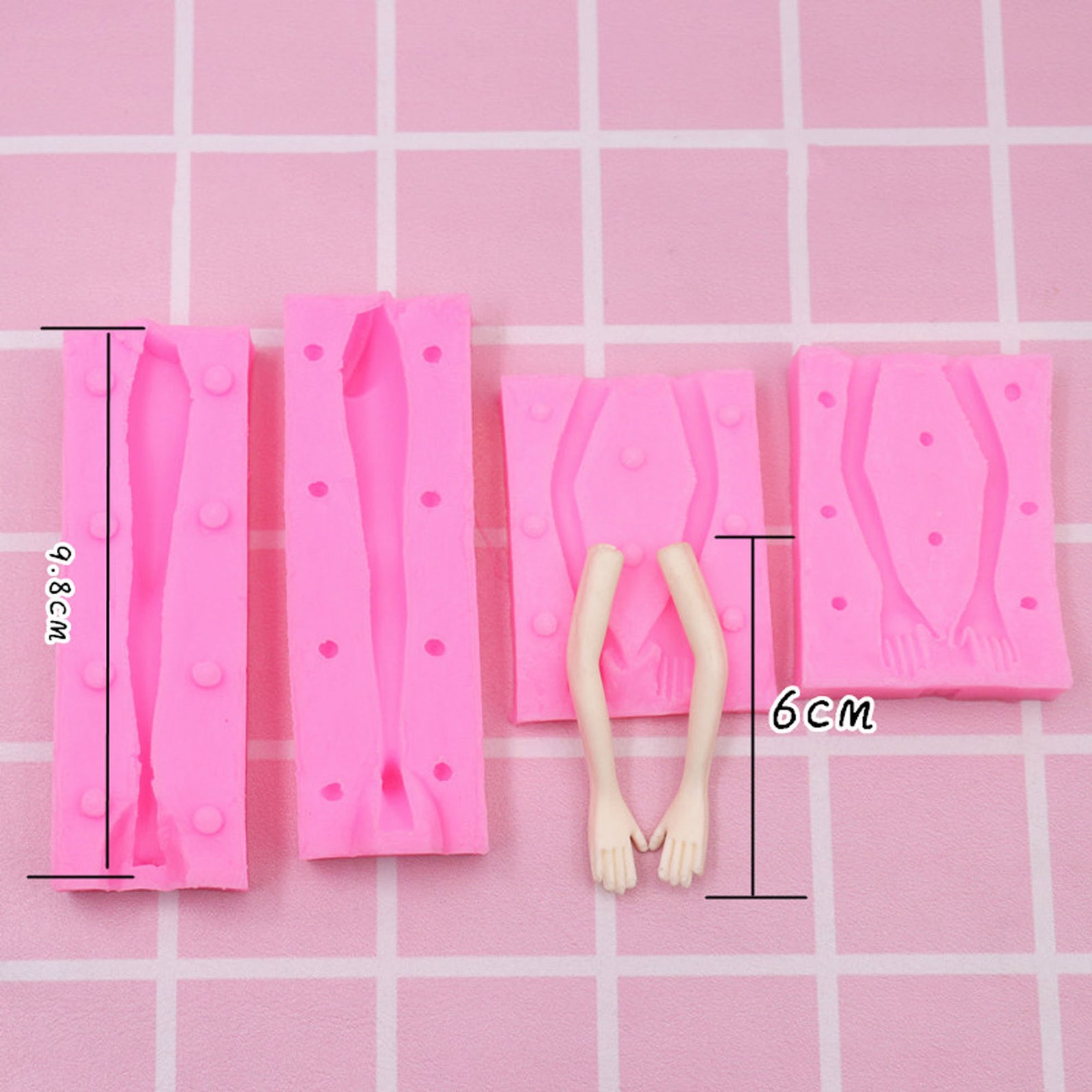 Ultralight Clay Body Molds, Silicone Molds for Clay Soft Clay Dolls ...