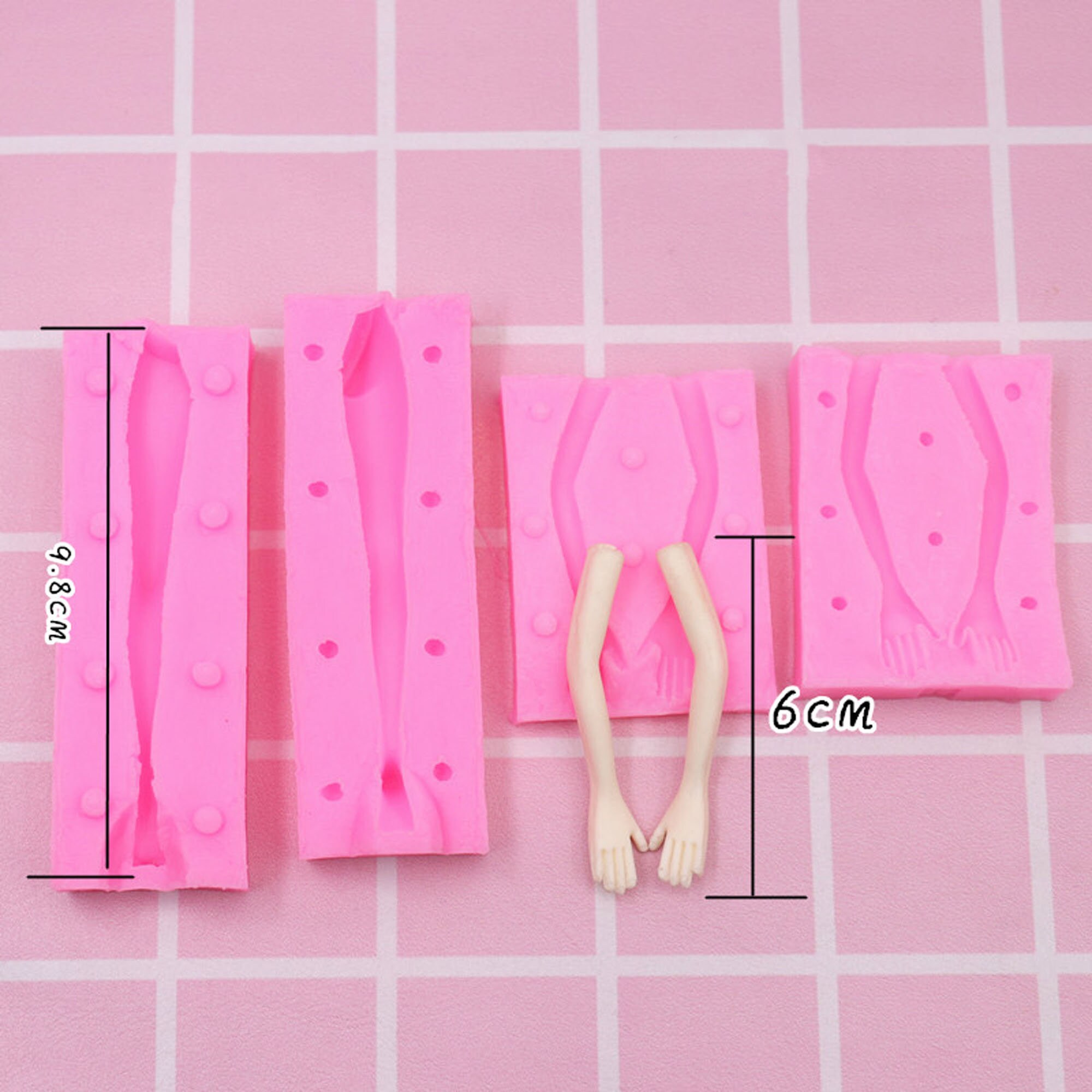 Ultralight Clay Body Molds, Silicone Molds for Clay Soft Clay Dolls ...