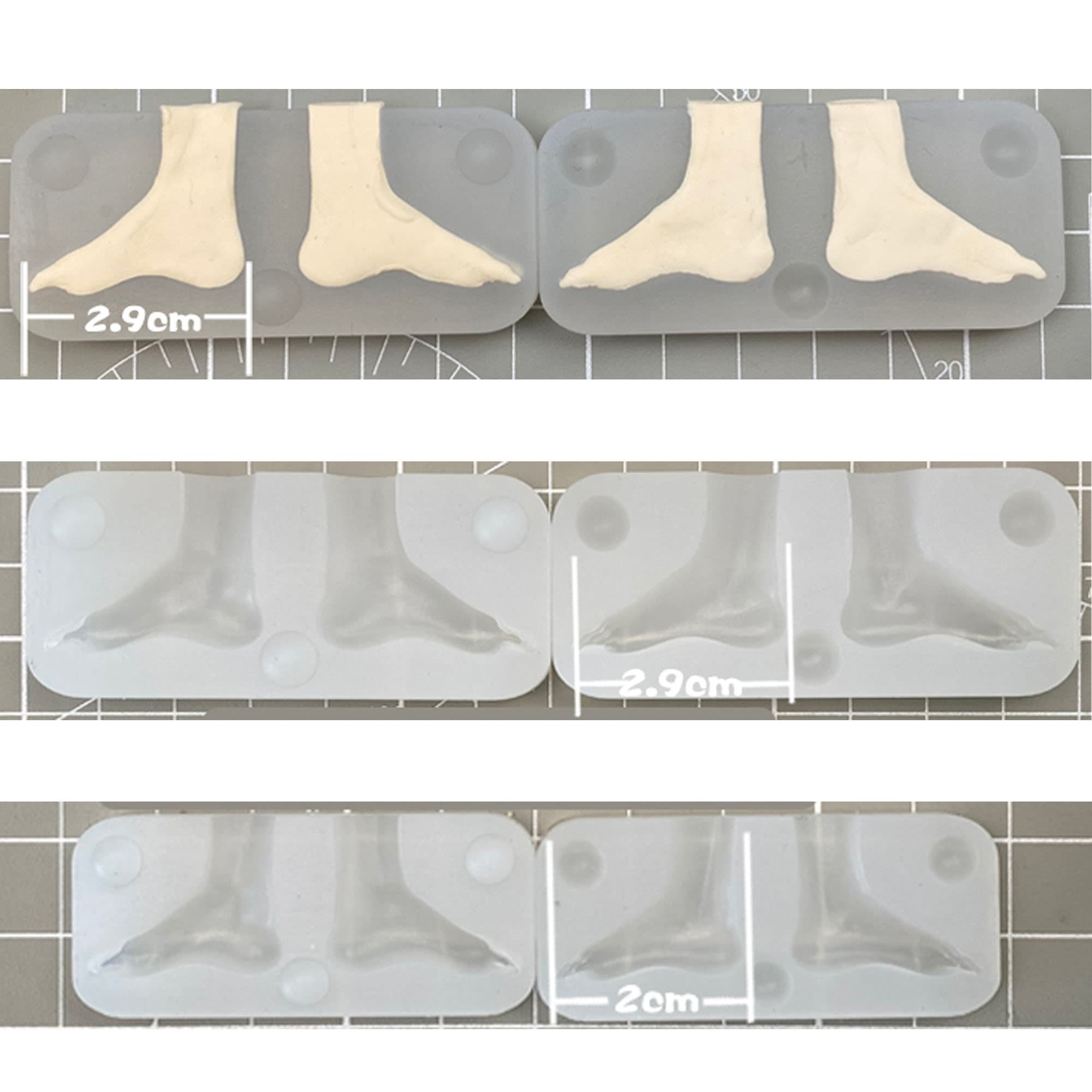 Male and Female Foot Molds, Ultralight Clay Foot Molds, Bjd Foot ...