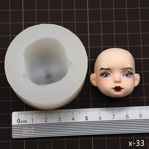 Human Face Mold, Cute Face Mold, DIY Doll Face Mold, Face Silicone Mold ...