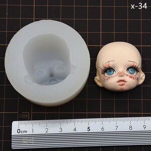 Human Face Mold, Cute Face Mold, DIY Doll Face Mold, Face Silicone Mold ...