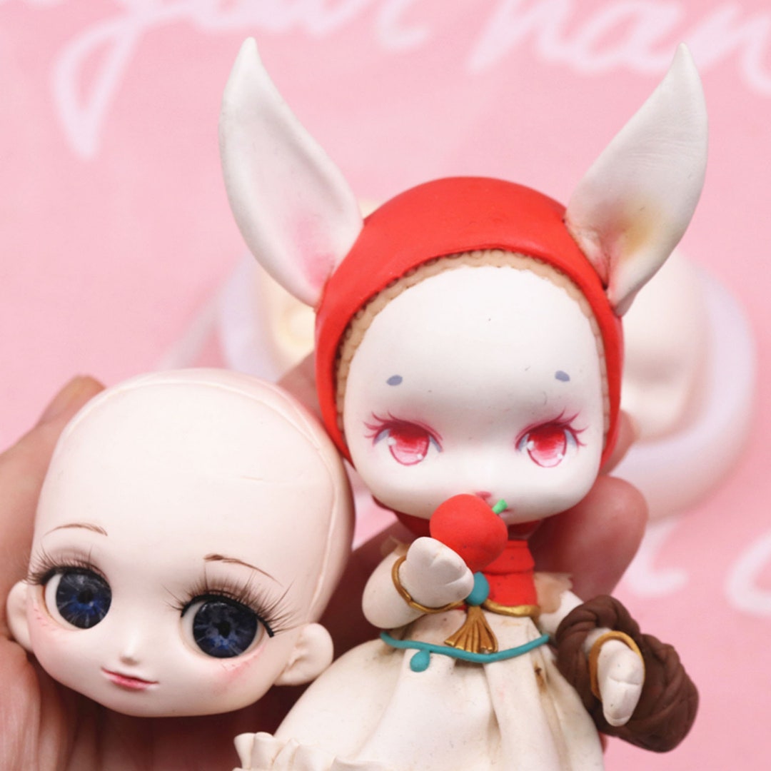 Rabbit Face Mold, Clay Rabbit Face Mold, Silicone Face Mold, Q Version ...