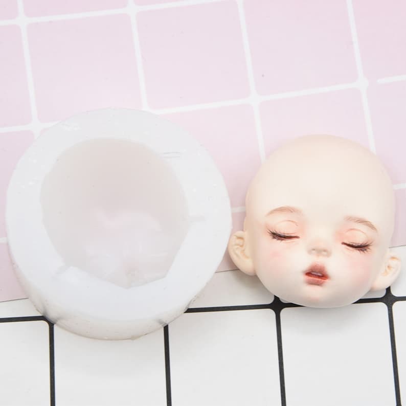 BJD Cartoon Baby Face Mold, Clay Mouth Face Mold, Silica Gel Plump Face ...