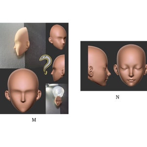 Crying Face Mould,antler Face Mould,closed Eye Silicone Face Mould,elf ...