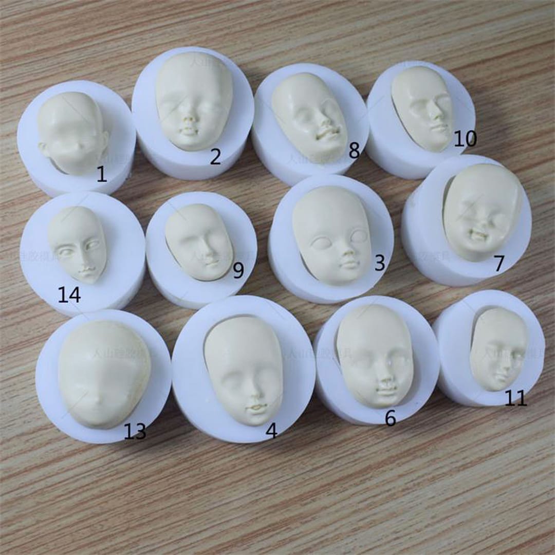 Human Face Silicone Molds, Doll Face Resin Molds, Doll Head Drip Molds ...