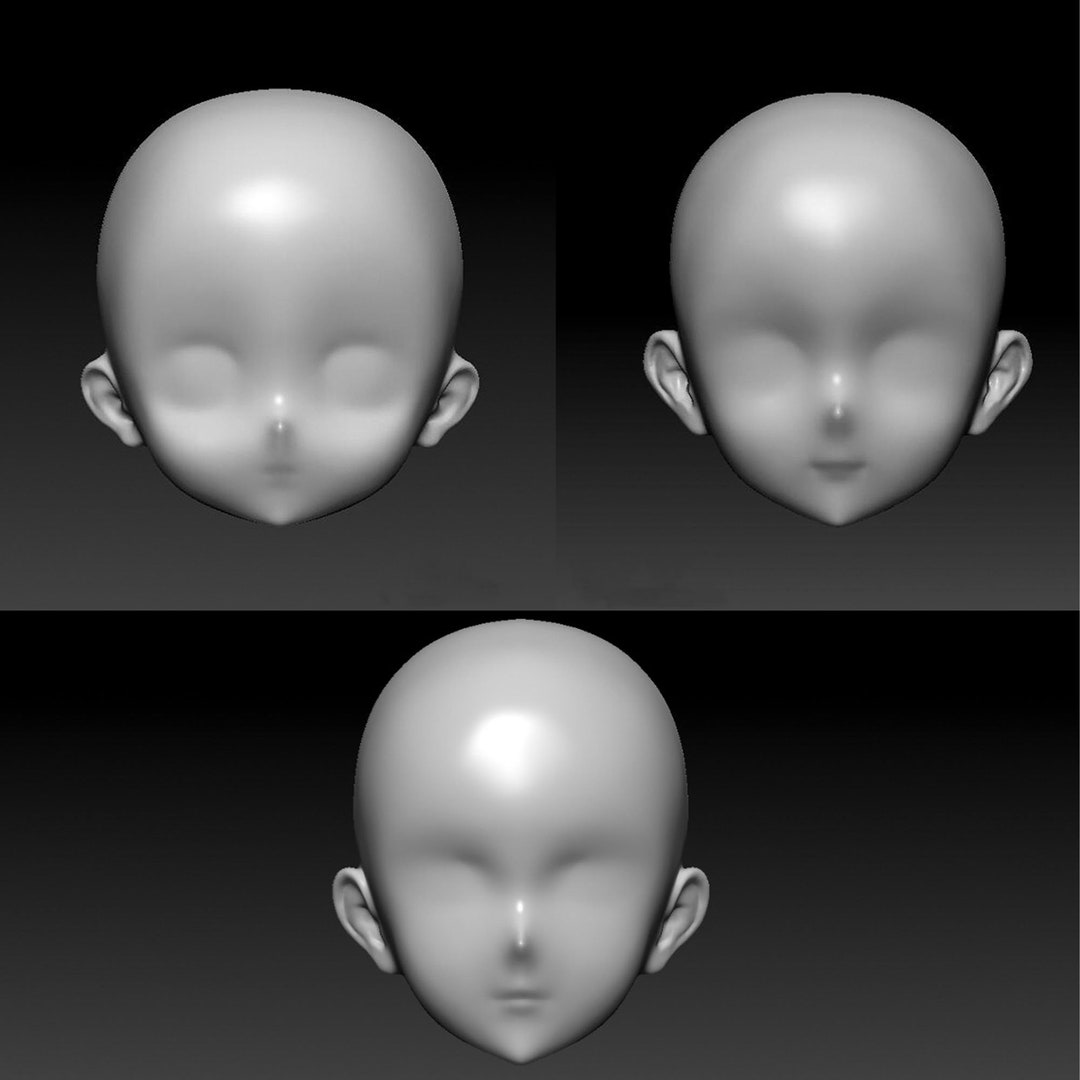 Doll Face Clay Molds,pointy Face Molds,kids Face Molds,super Clear Clay ...