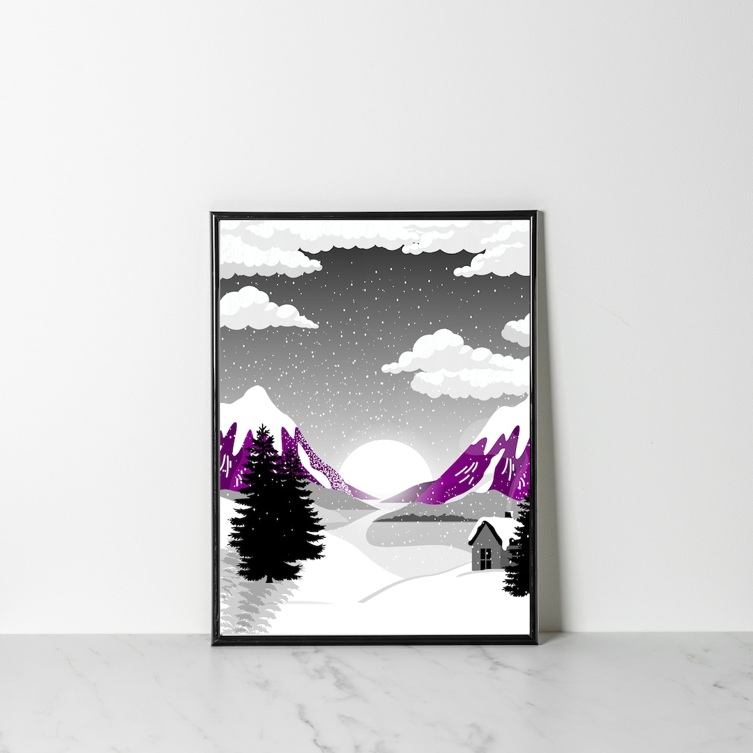Subtle Ace Flag Landscape Art Print - Etsy