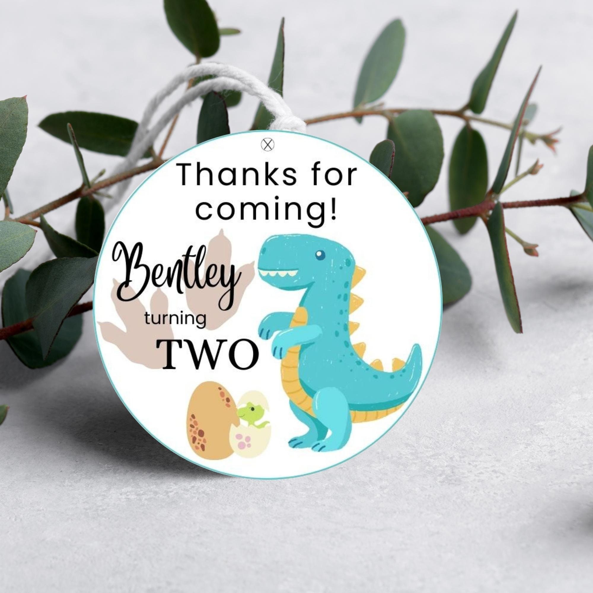 Dinosaur Birthday Thank You Tag Dinosaur Birthday Favor Tag - Etsy