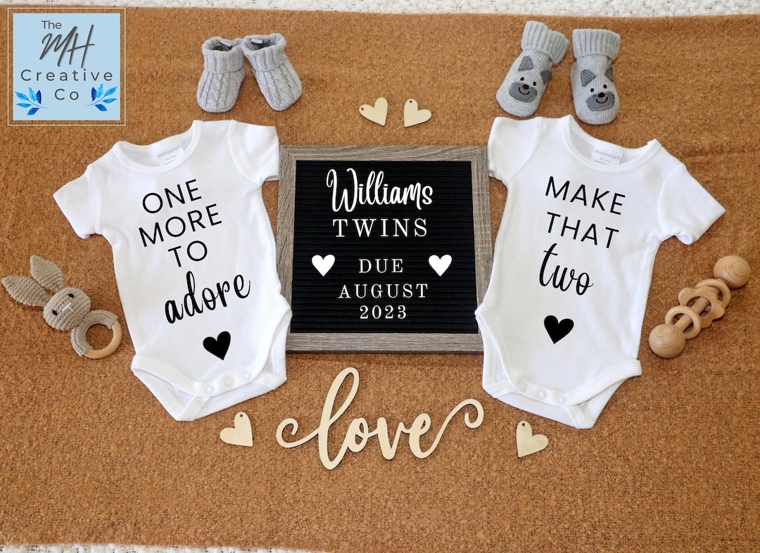 TWINS Digital Pregnancy Announcement, TWINS Simple Baby Reveal ...