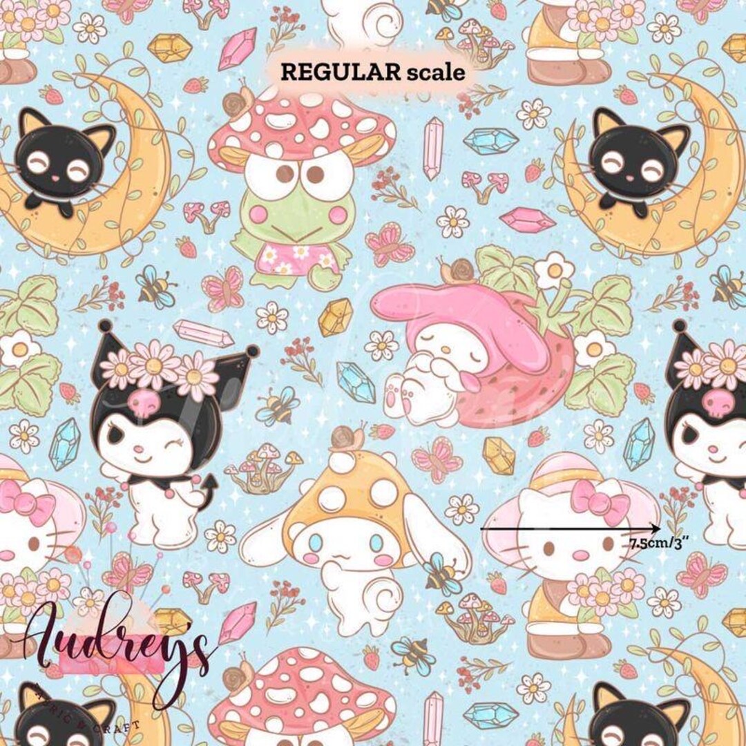 Cottagecore Sanrio (last One!)fabric- in Nurse Scrub - Etsy