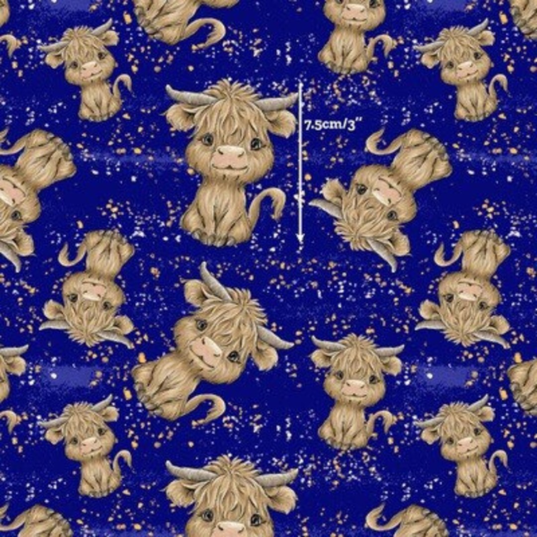 Highland Cow Navy-nurses Scrub - Etsy