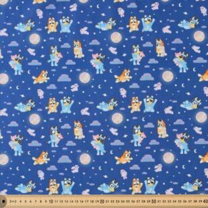 Bluey Sleepy Time Print in Nurse Scrubs 100% Cotton - Etsy Australia