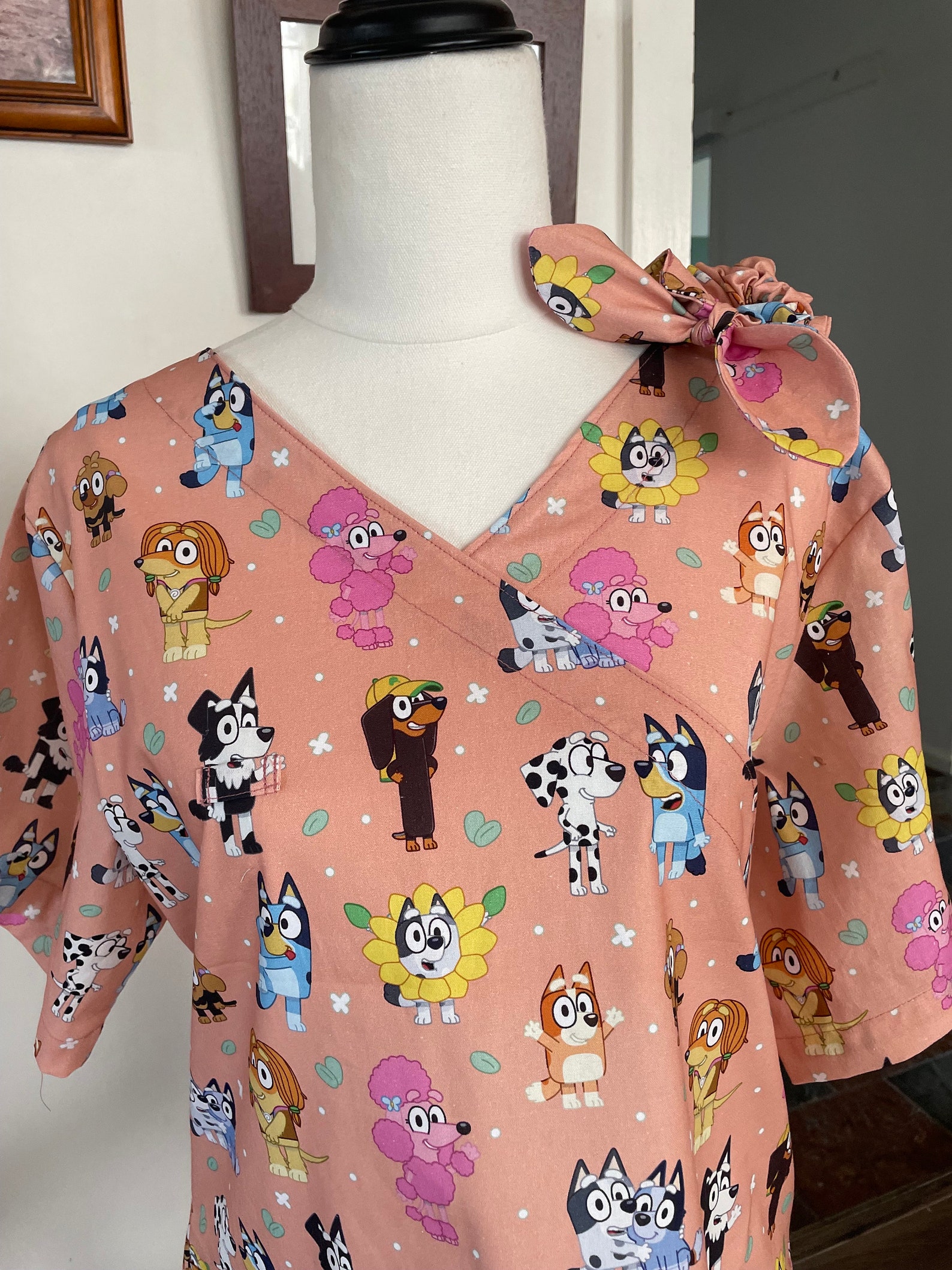 Bluey . 4 Different Prints to Choose From in Nurse Scrubs 100% - Etsy