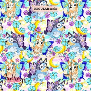 Bluey 4 Different Prints to Choose From Cotton Fabric in Nurse Scrub ...