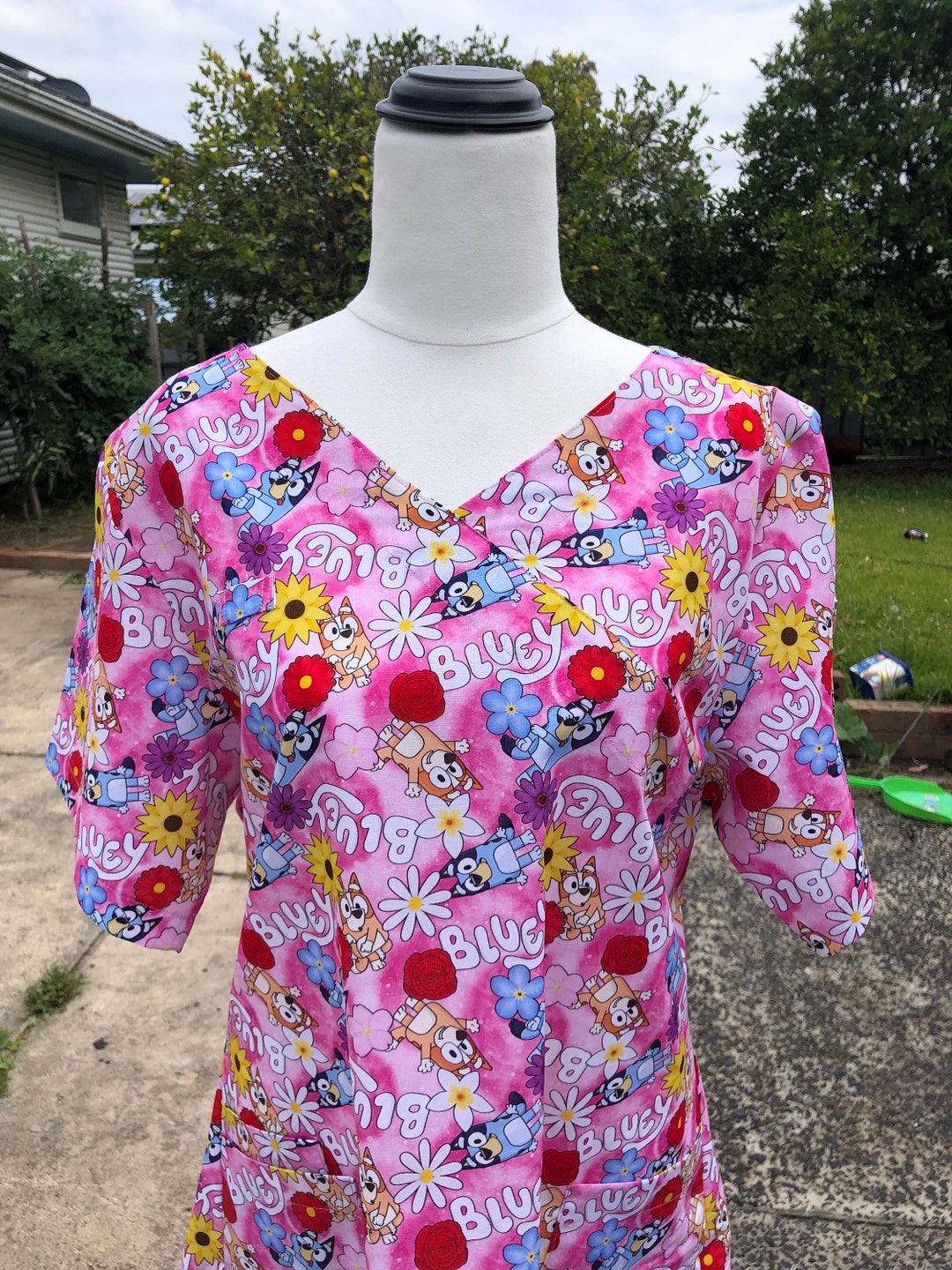 Bluey . 4 Different Prints to Choose From in Nurse Scrubs 100% - Etsy