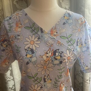Bluey . 4 Different Prints to Choose From in Nurse Scrubs 100% - Etsy