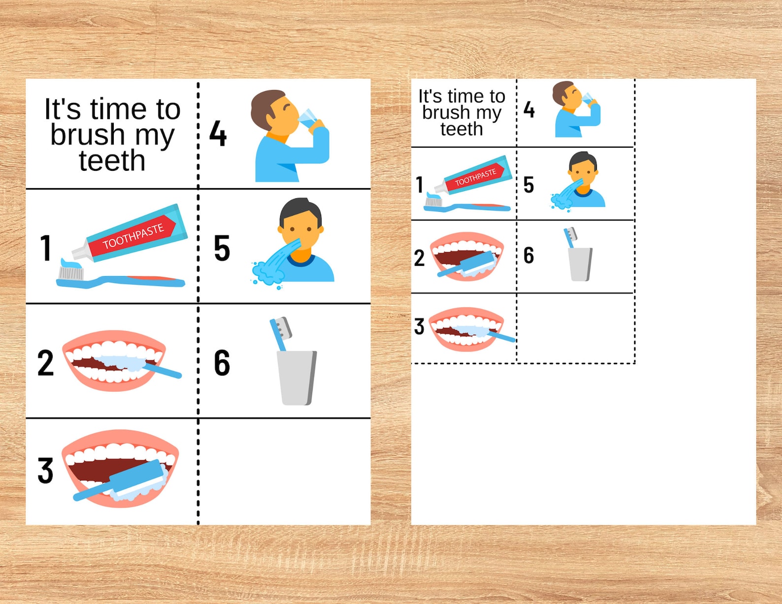 Brushing Teeth Visual Aid | Dementia Wall Sign | Caregiver Aid | Oral ...