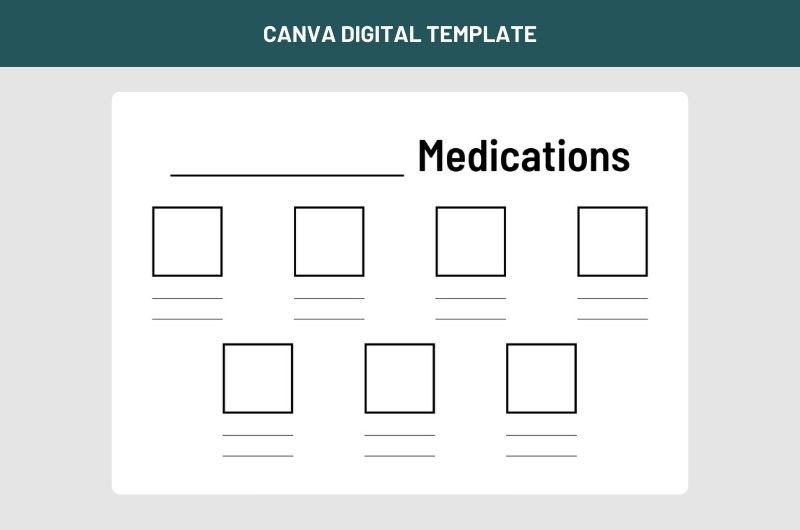 Medication Visual Aid Pack PDF and Canva Template | Dementia Sign Pack ...