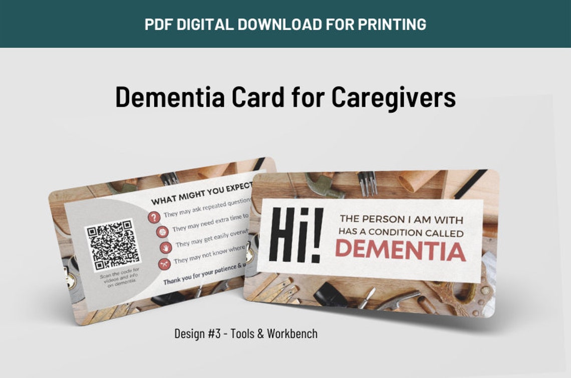 Dementia Travel Printable PDF Card | Dementia Compassion Card ...