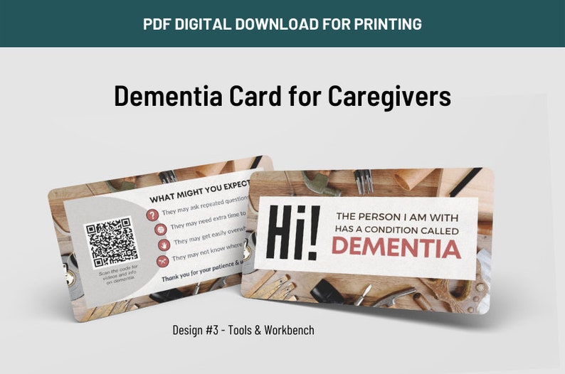 Dementia Travel Printable PDF Card | Dementia Compassion Card ...