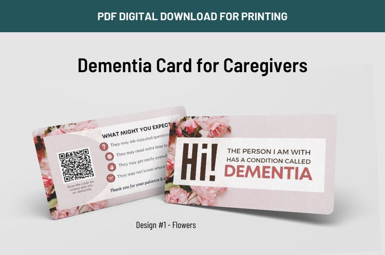 Dementia Travel Printable PDF Card | Dementia Compassion Card ...