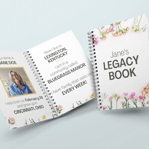 Women's Dementia Memory Book Editable Template for Canva | Memory ...