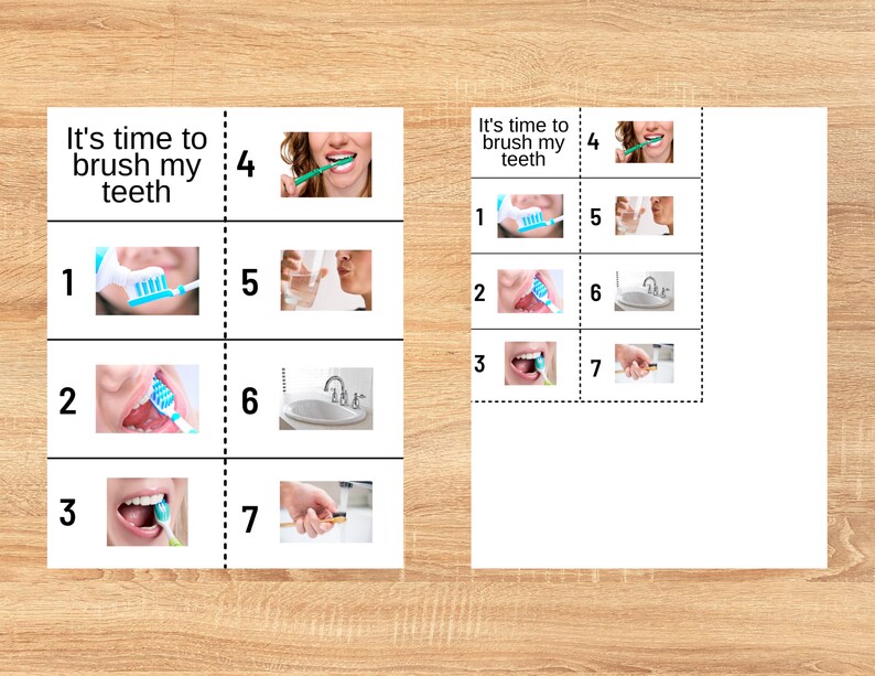 Brushing Teeth Visual Aid | Dementia Wall Sign | Caregiver Aid | Oral ...