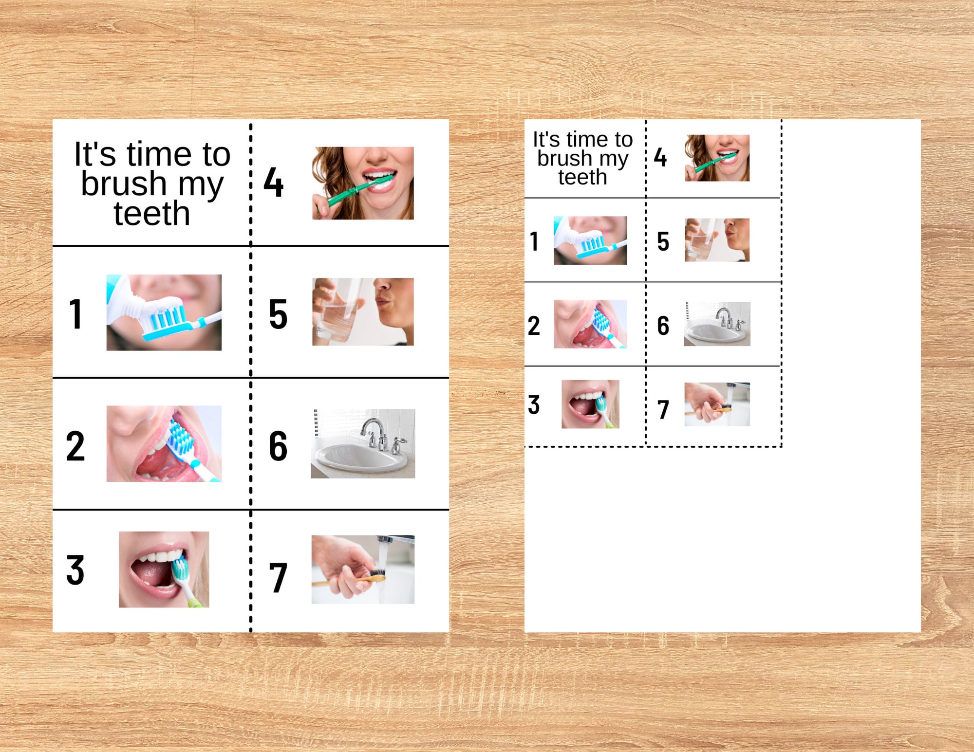 Brushing Teeth Visual Aid | Dementia Wall Sign | Caregiver Aid | Oral ...