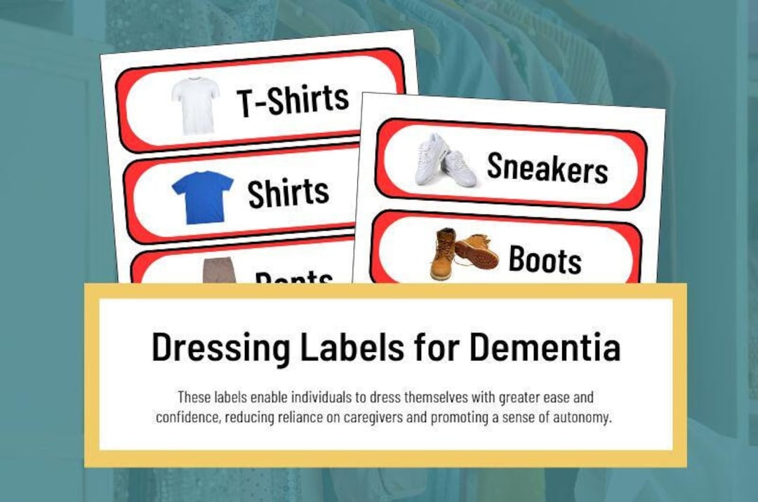 Dementia Visual Dressing Labels | Dementia Memory Aid Label Pack ...