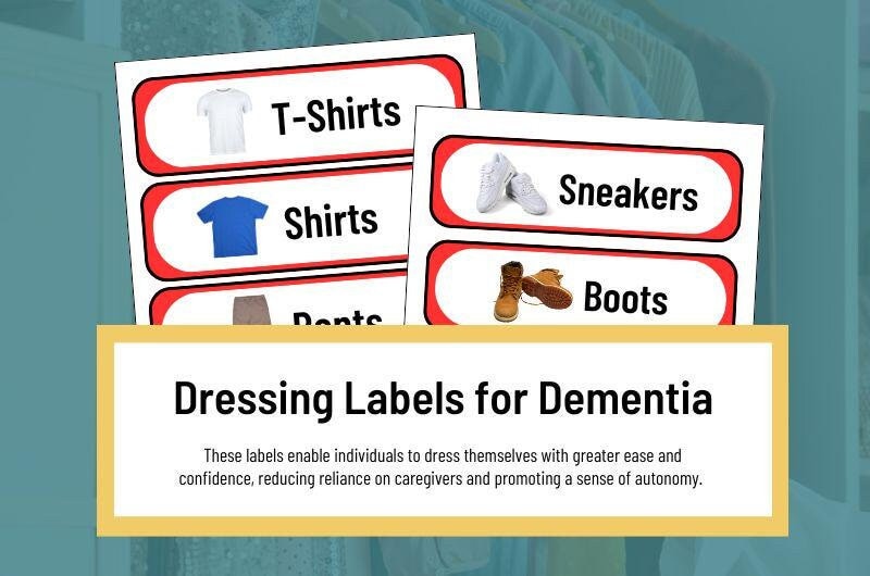 Dementia Visual Dressing Labels | Dementia Memory Aid Label Pack ...