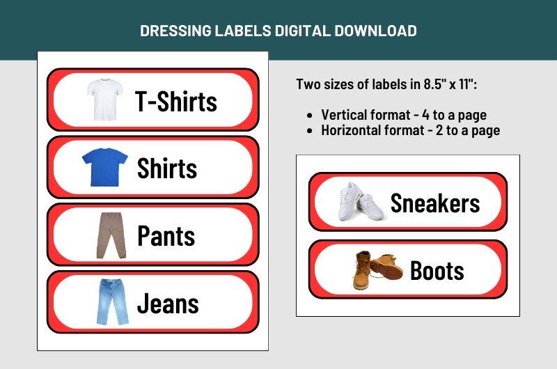 Dementia Visual Dressing Labels | Dementia Memory Aid Label Pack ...