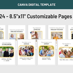 Women's Dementia Memory Book Editable Template for Canva | Memory ...