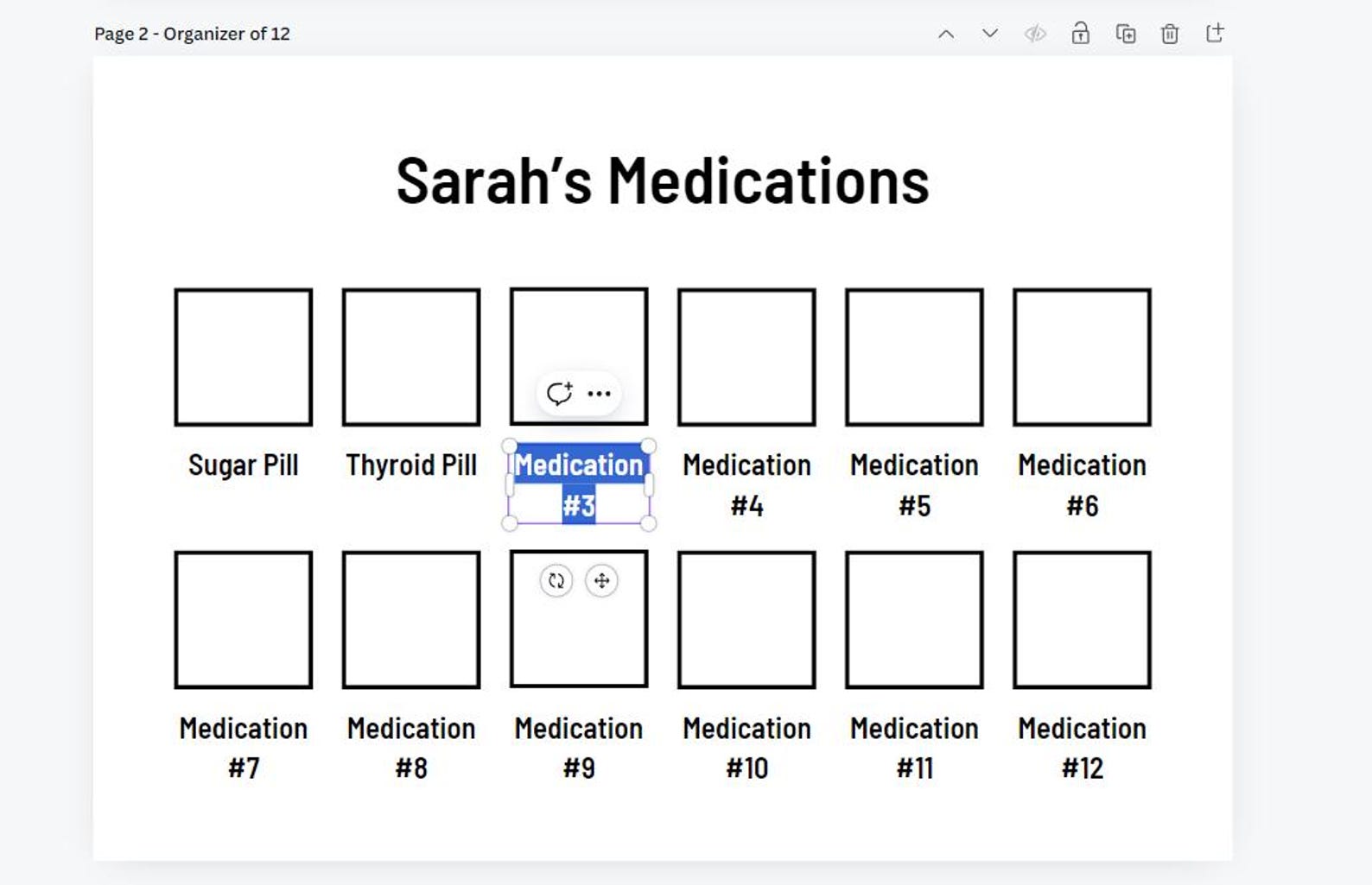 Medication Visual Aid Pack PDF and Canva Template | Dementia Sign Pack ...