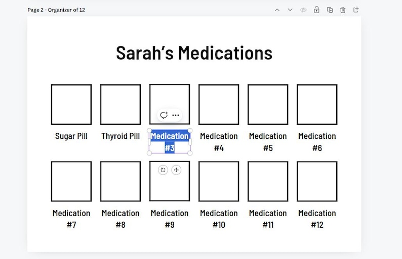 Medication Visual Aid Pack PDF and Canva Template | Dementia Sign Pack ...