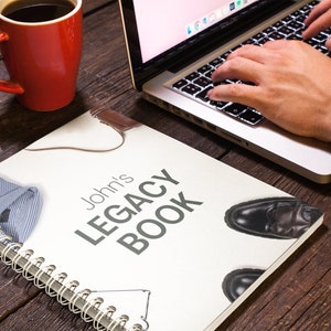 Men's Dementia Memory Book Editable Template for Canva | US Letter Size ...