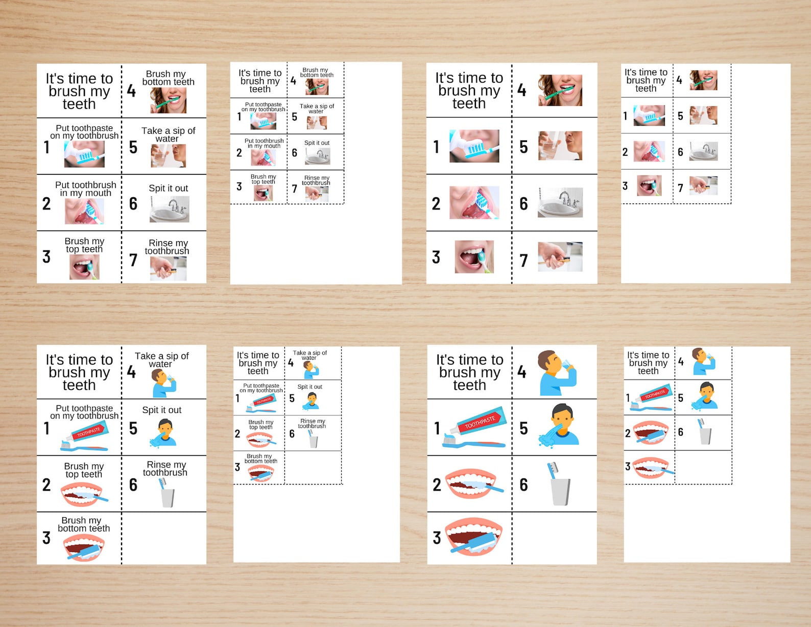 Brushing Teeth Visual Aid | Dementia Wall Sign | Caregiver Aid | Oral ...