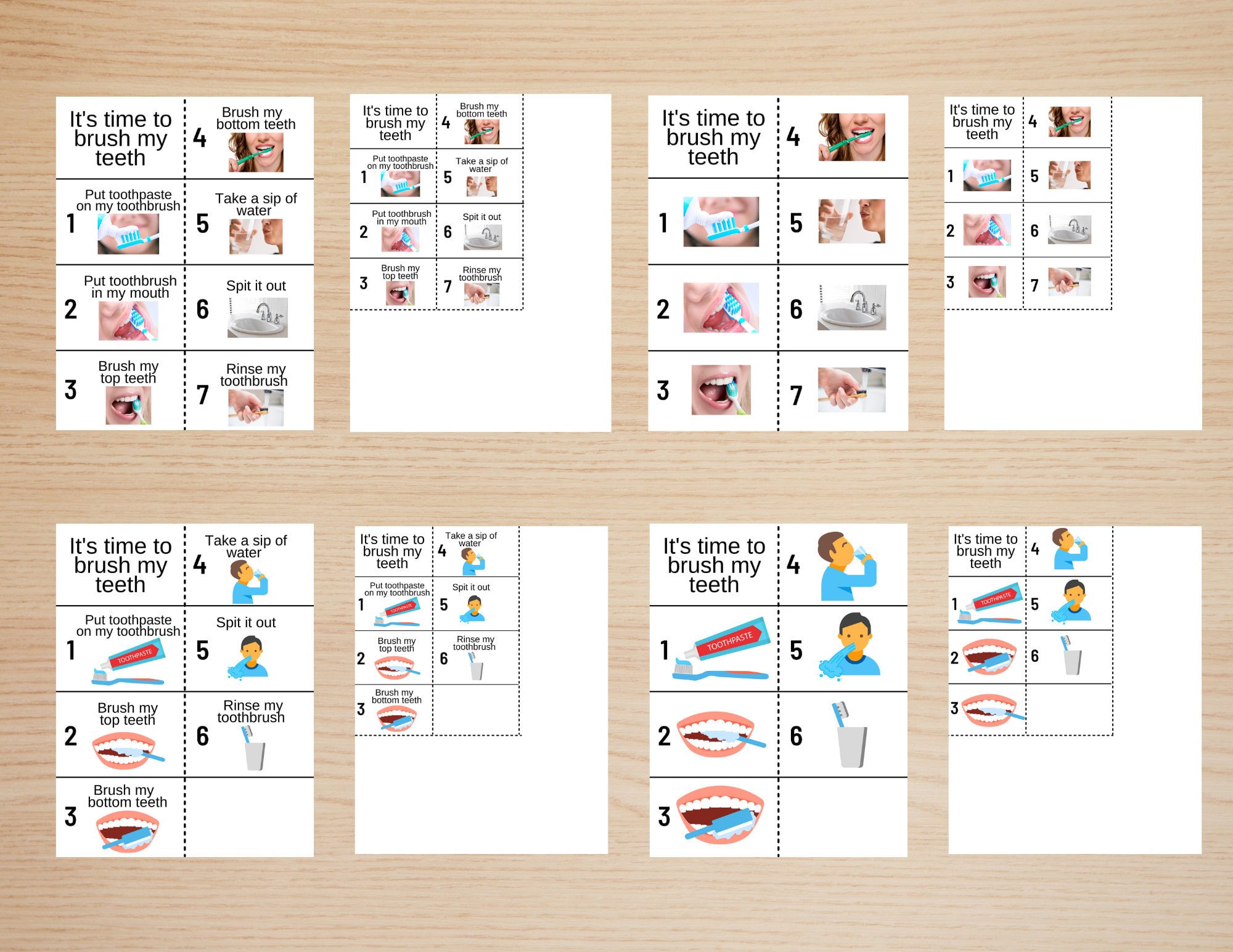 Brushing Teeth Visual Aid | Dementia Wall Sign | Caregiver Aid | Oral ...