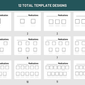 Medication Visual Aid Pack PDF and Canva Template | Dementia Sign Pack ...