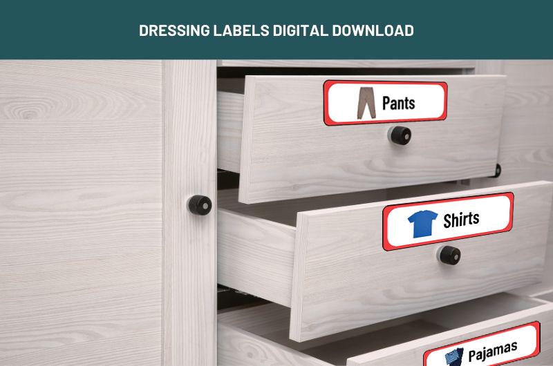 Dementia Visual Dressing Labels | Dementia Memory Aid Label Pack ...