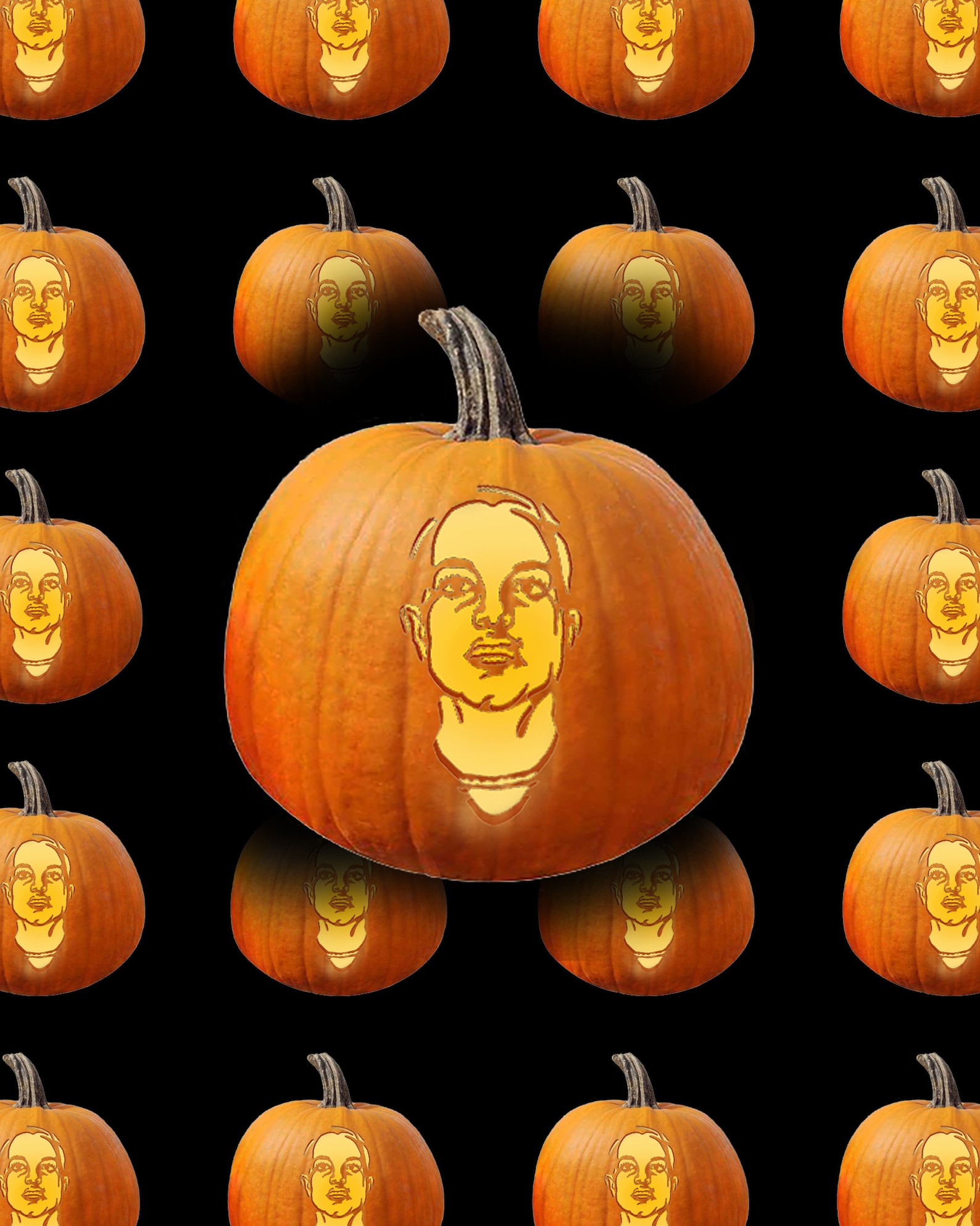 Angry Britney Spears Bald Pumpkin Carving Stencil - Etsy