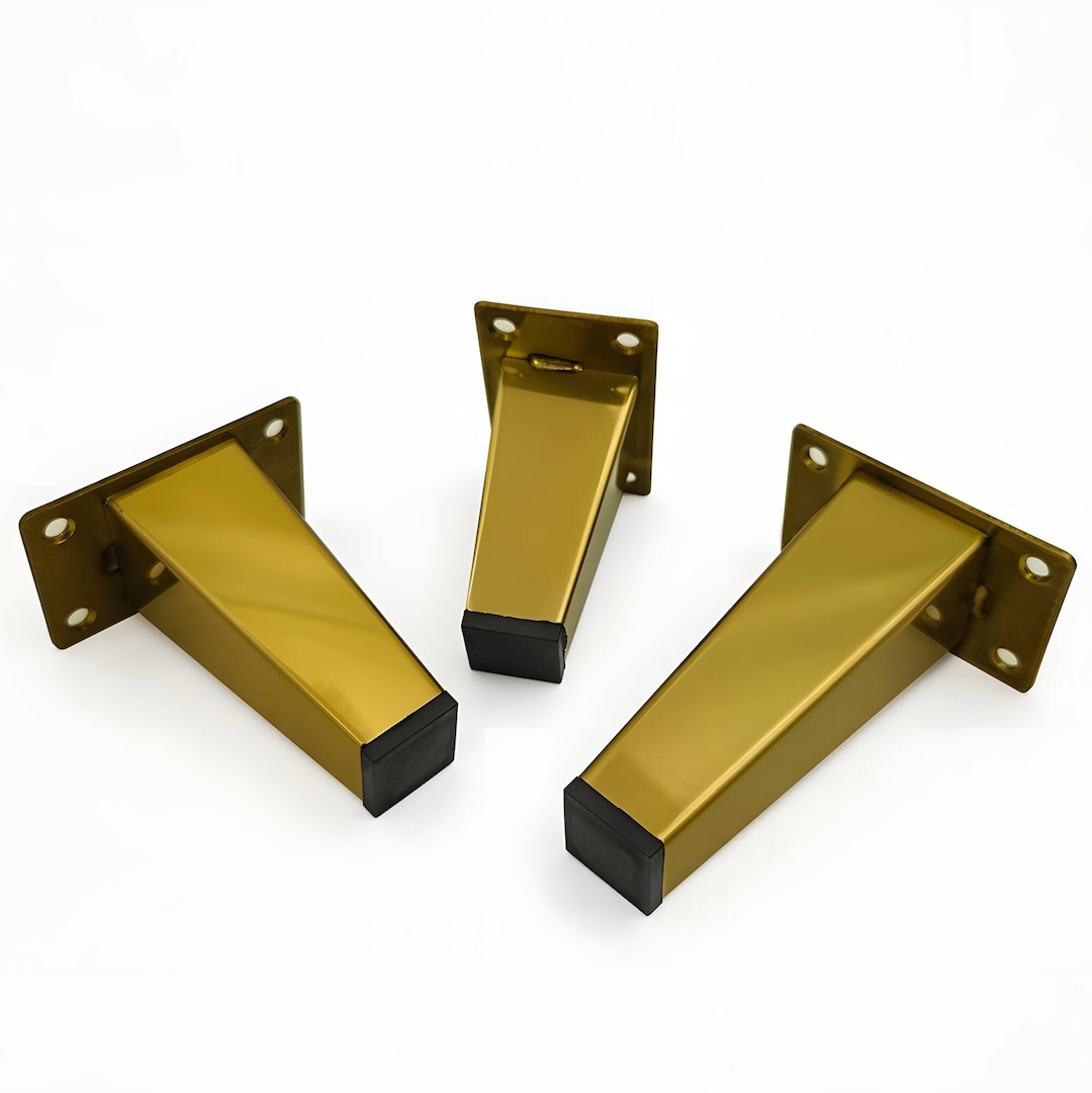 4pcs Gold Metal Furniture Feet, Furniture Replacement Legs, Modern ...