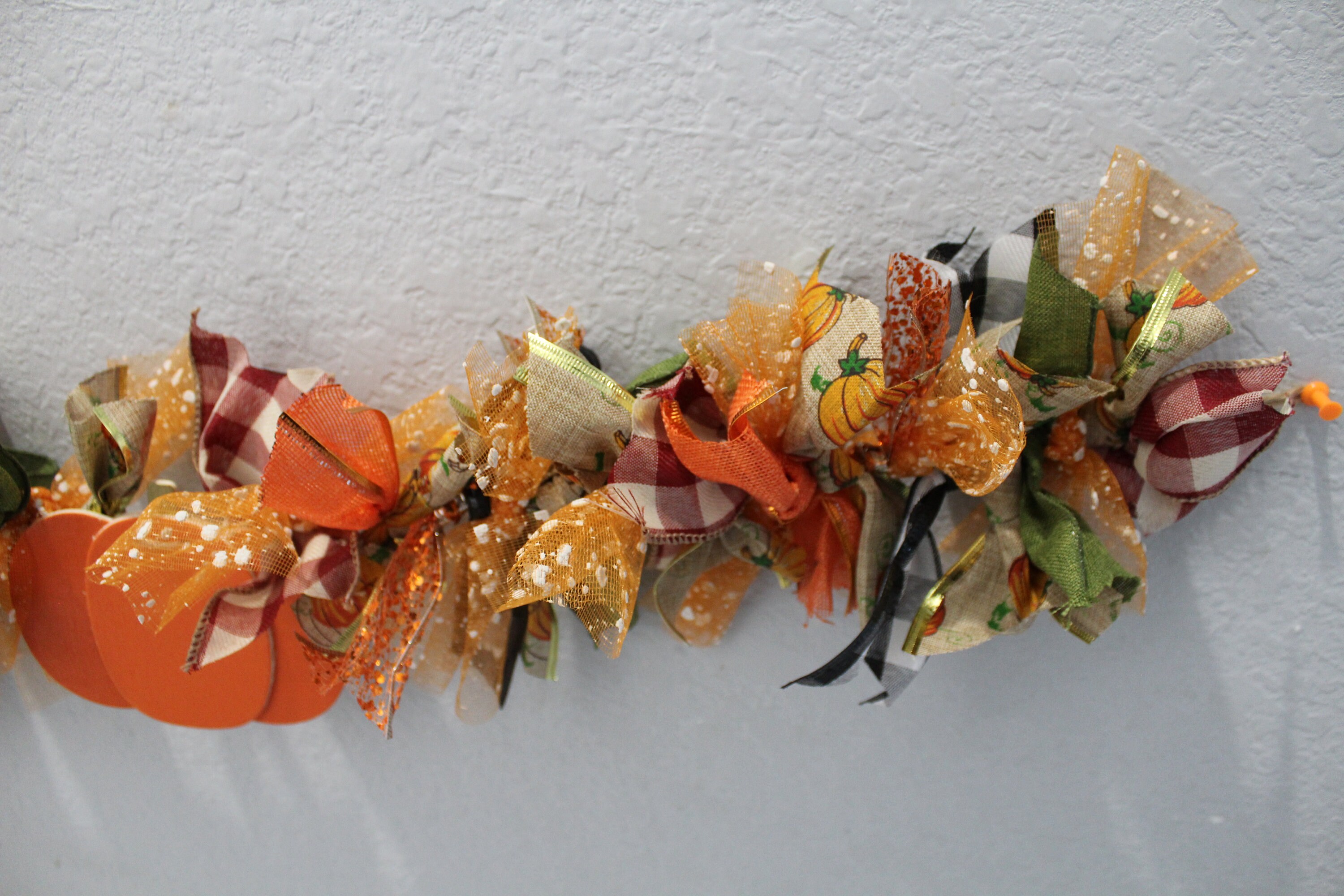 Pumpkin Garland Fall Garland Wall Decor Wall Hang Ribbon - Etsy