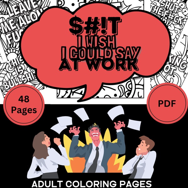 Swear Coloring Book - Etsy