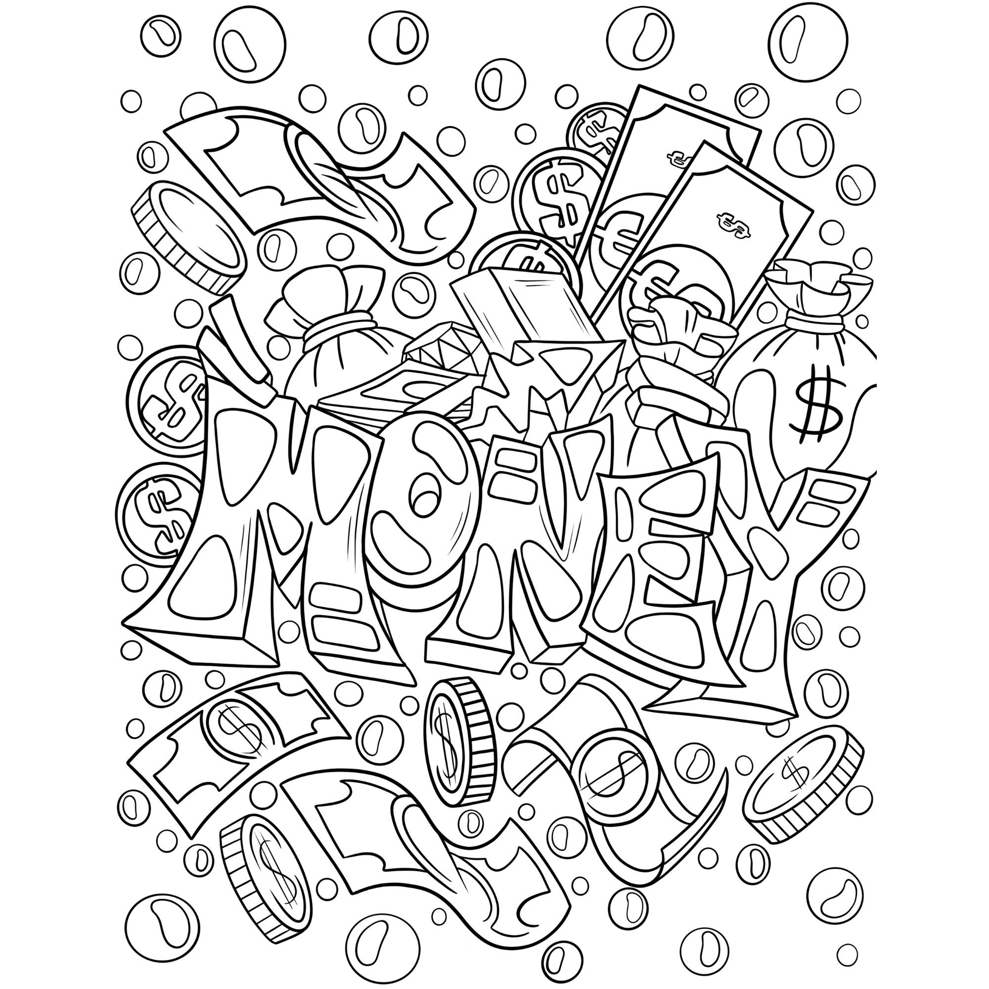 Graffiti Coloring Pages Adult Coloring Pages stoner - Etsy UK
