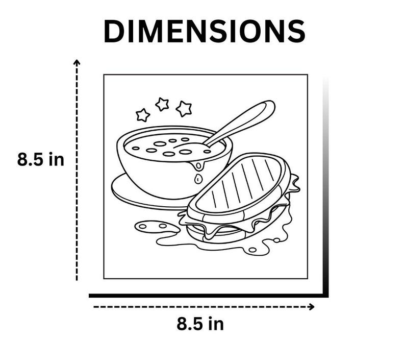 Bold and Easy Food and Snacks Coloring Pages (digital Download) Simple ...