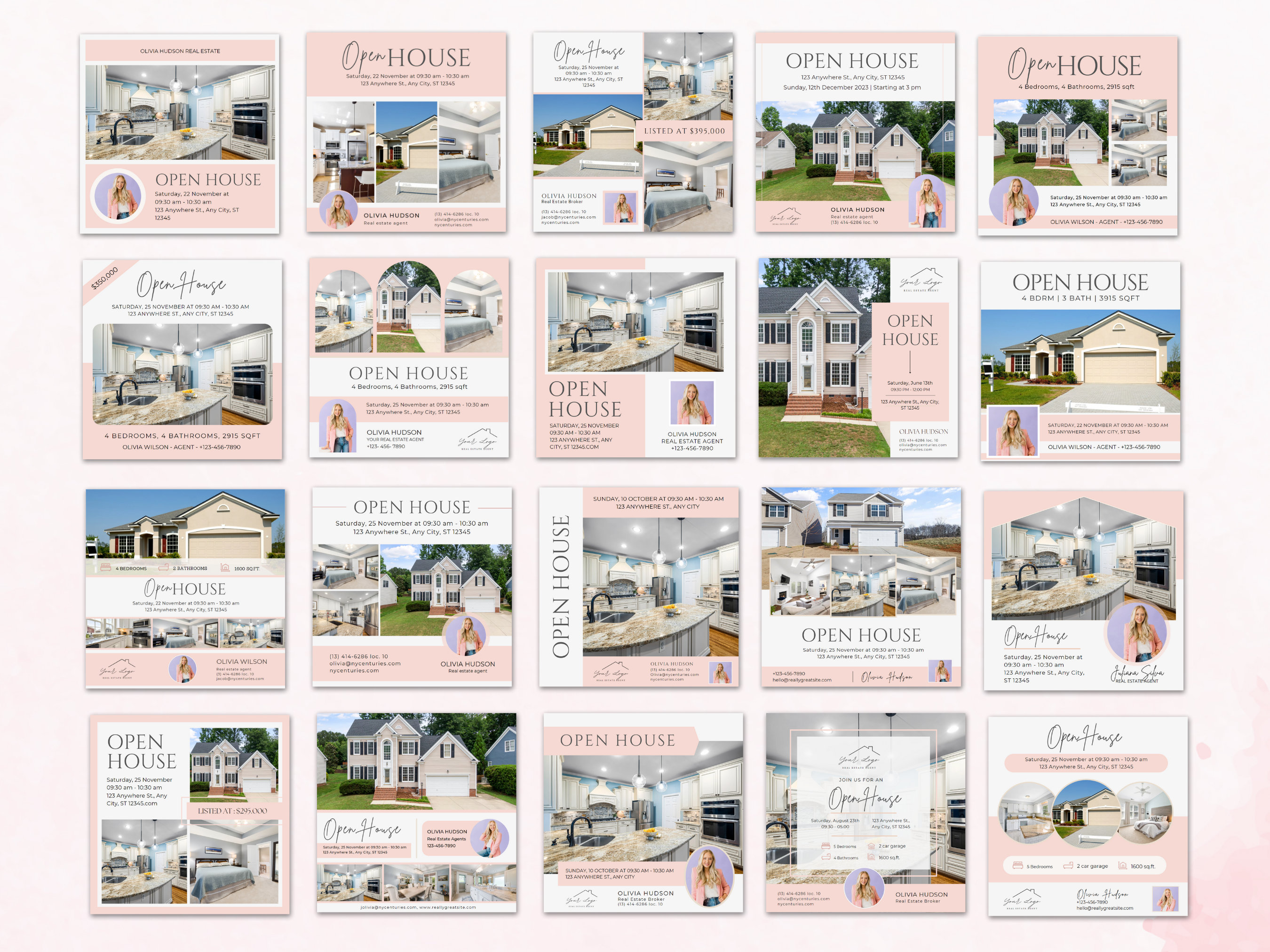 20 Pink Open House Social Media Posts | Realtor Instagram Post ...